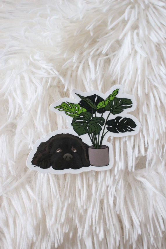 Newfoundland Monstera Vinyl Sticker Newfie Sticker | Etsy
