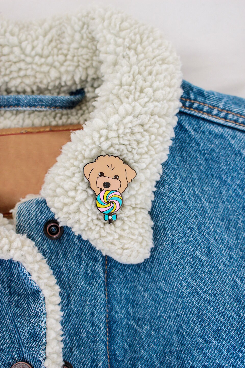 Poodle and Lollipop Enamel Pin | Etsy