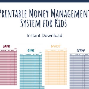 Allowance Tracker, Kids Money Tracker, Money Book for Kids, Chore ...