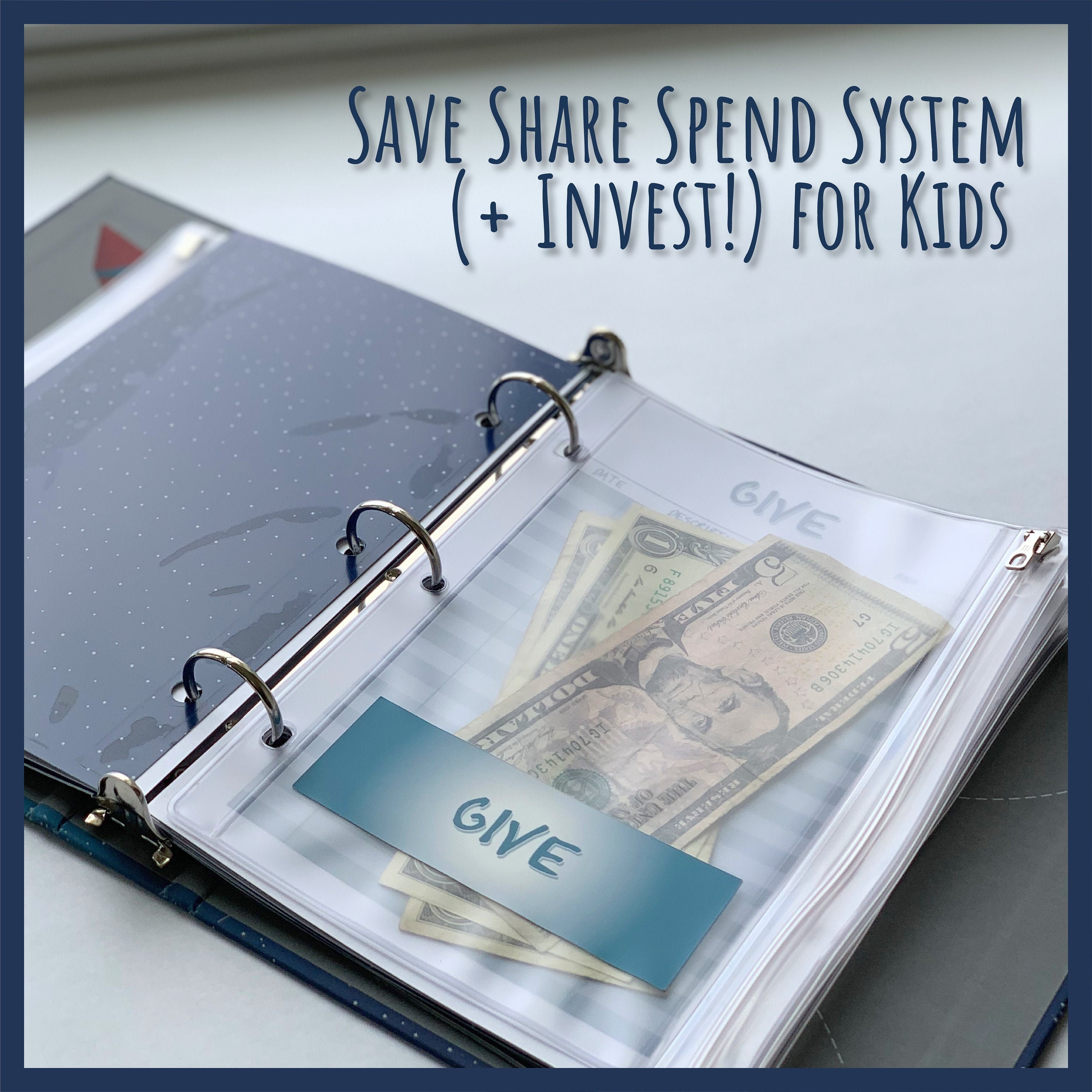 Save Share Spend System, Cash Envelopes for Kids, Money Envelopes, Bank ...