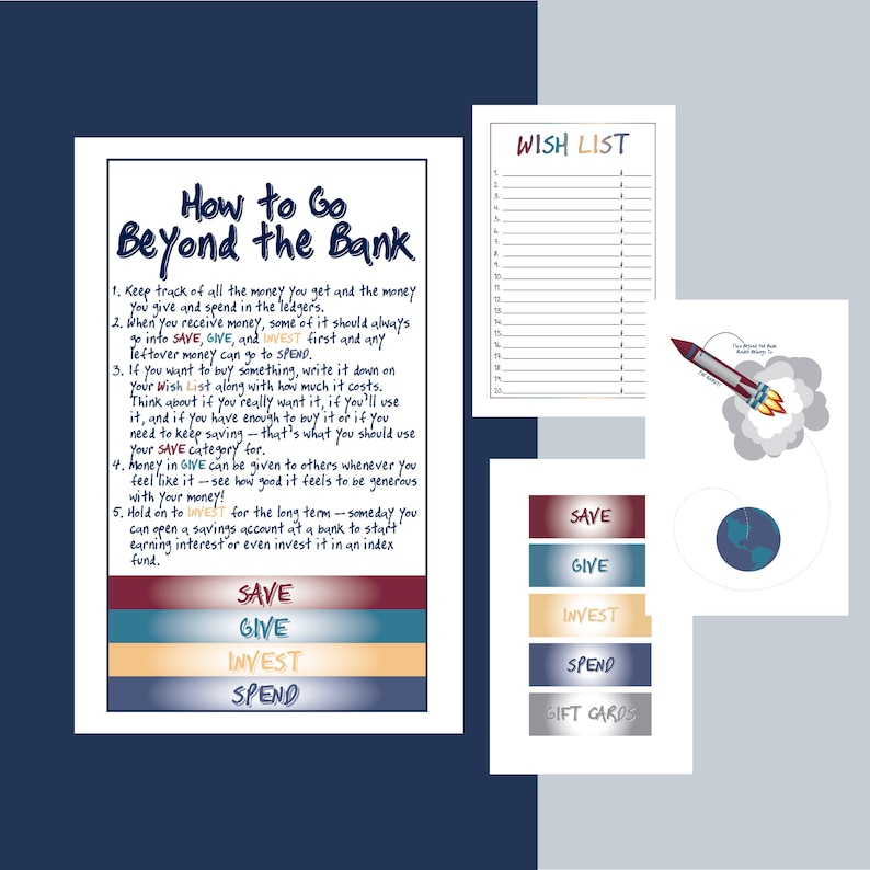 Save Share Spend Printable, Money Envelopes PDF, Save Give Spend Jar ...