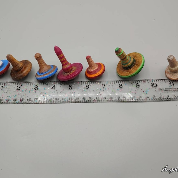 Wooden Spinning Tops - Etsy