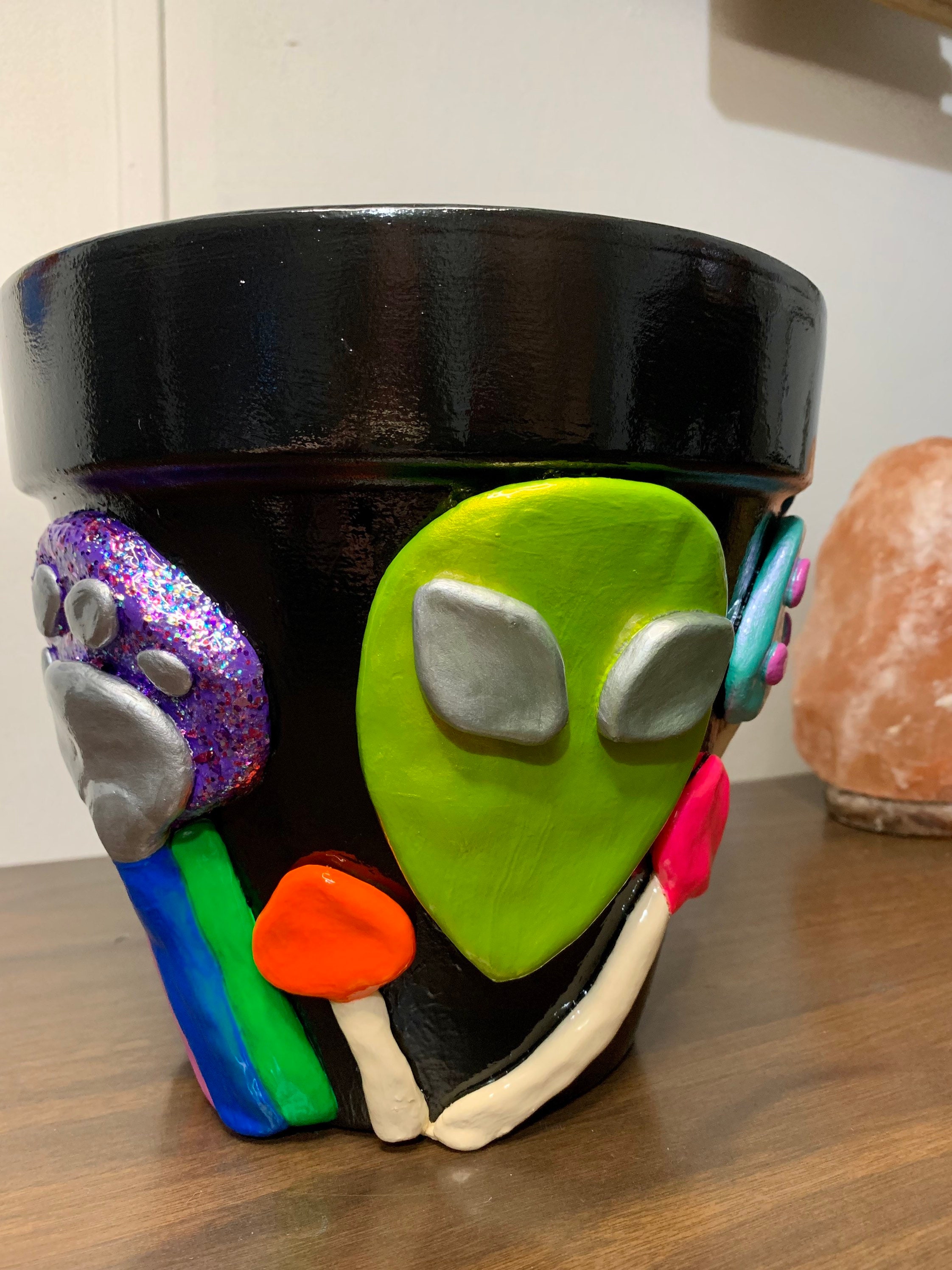 Custom 3D Made to Order 10 Inch Trippy Black Light Mushroom Alien Clay ...