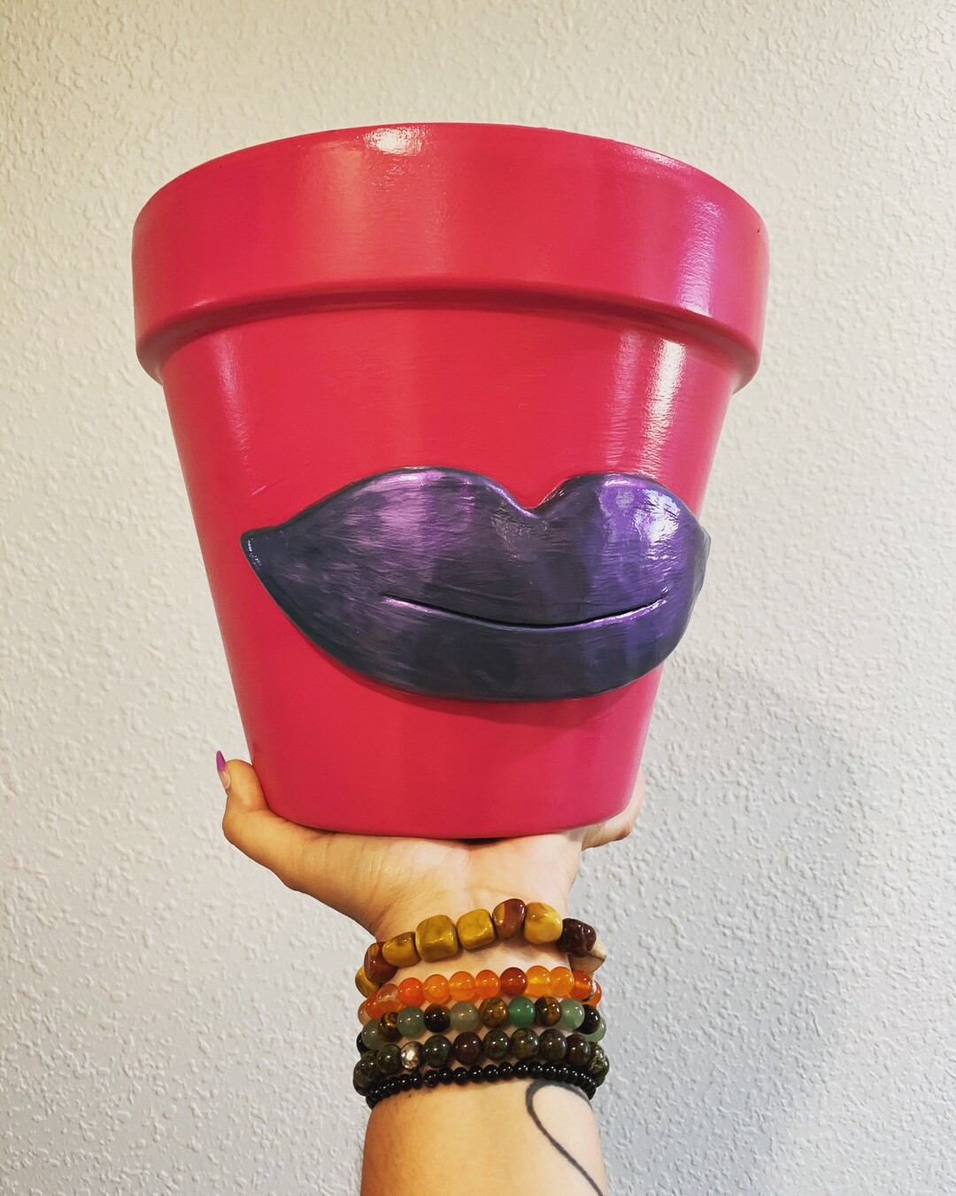 12 Inch Custom Made to Order Terracotta Lip Pots. DM Me for Your Colors ...