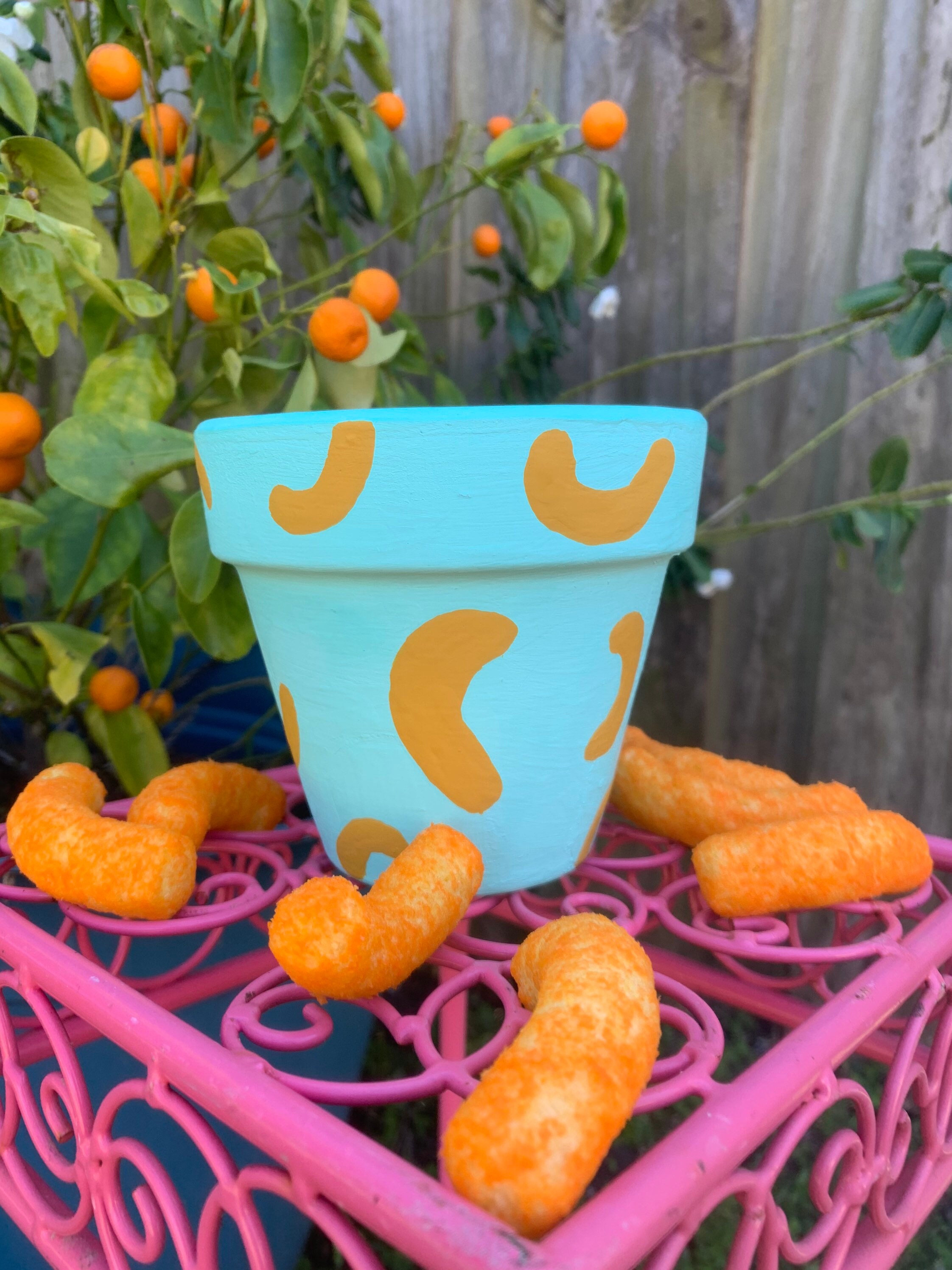 Cheese lovers unique textured hand painted matte Cheetos puffs - Etsy.de