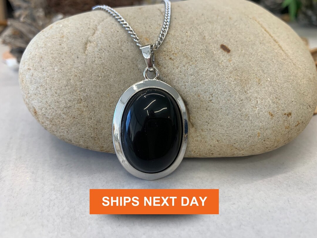 Black Tourmaline Necklace / Black Tourmaline Pendant - Crystal ...