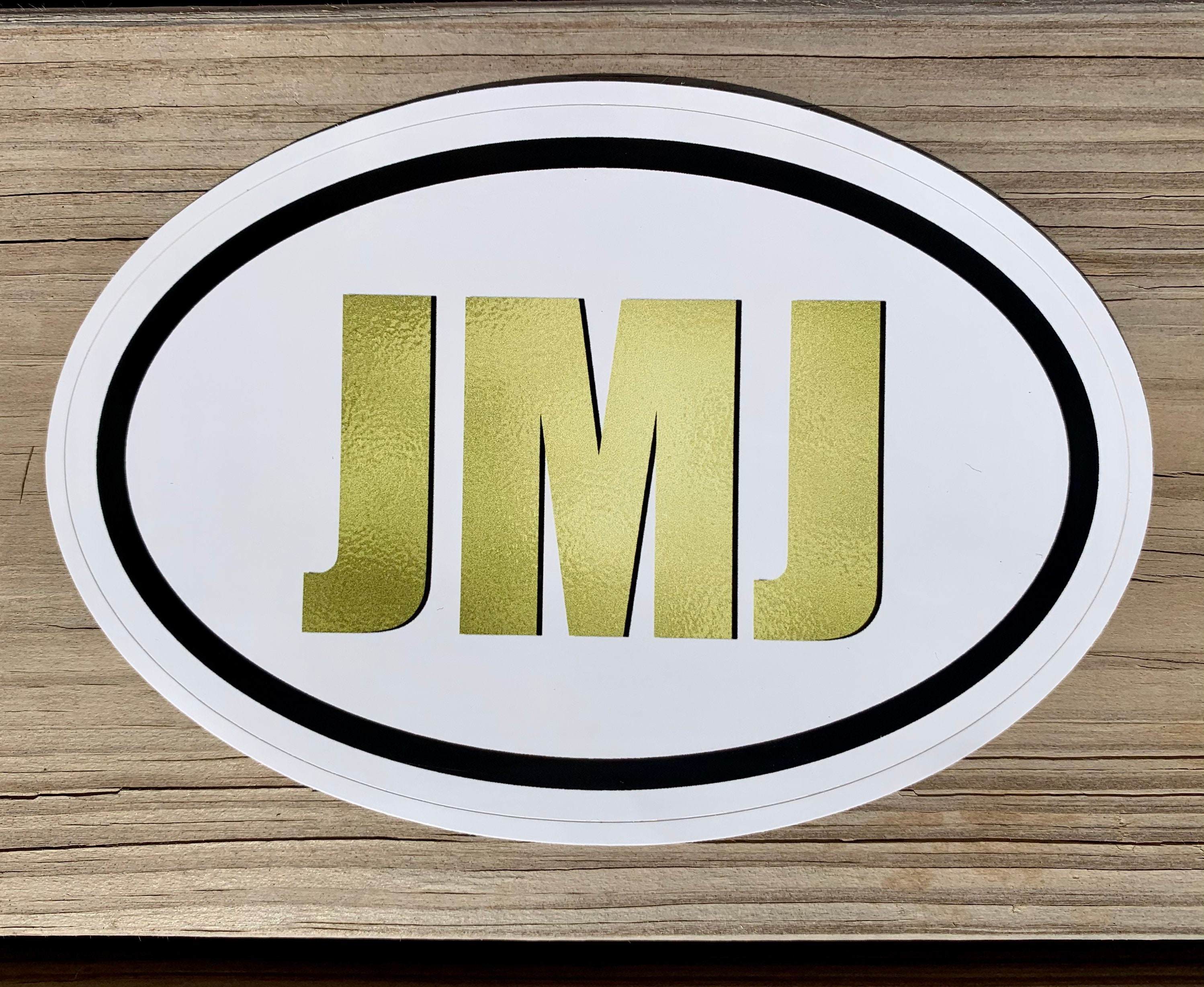 JMJ Bumper Sticker Catholic Oval Bumper Sticker Jesus Mary | Etsy