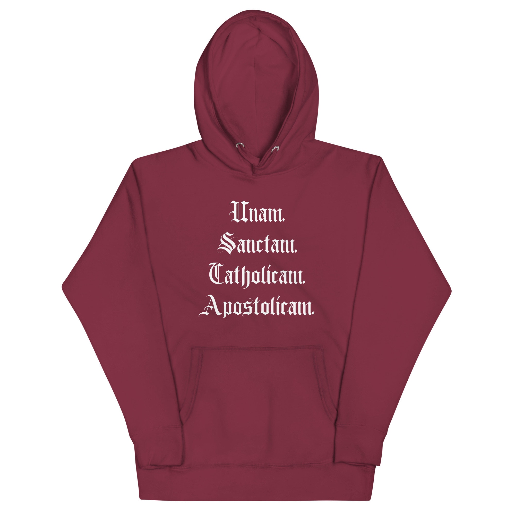 One Holy Catholic Apostolic Hoodie in Latin, Catholic Hoodie, Catholic ...