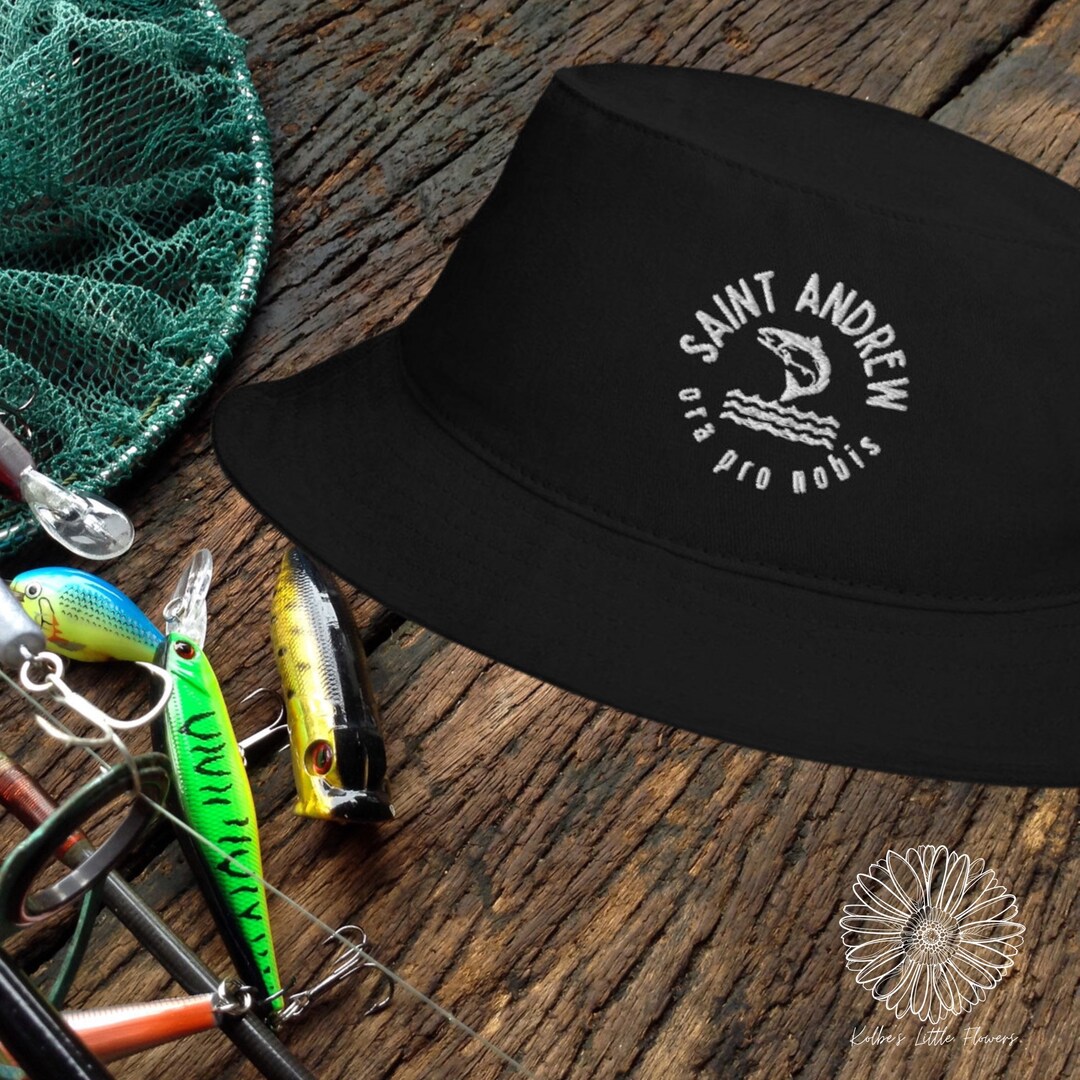 Saint Andrew Bucket Hat, St Andrew Patron of Fishermen Hat, Catholic ...