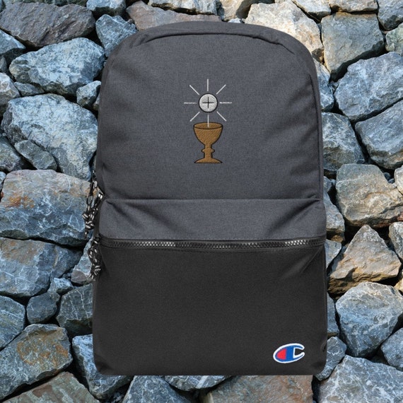 Holy Eucharist Embroidered Backpack Catholic Tote Catholic - Etsy