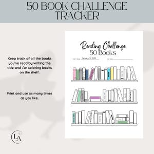 Reading Challenge Bookshelf, Bookshelf Goal Tracker, Printable Tracker ...