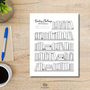 Reading Challenge Bookshelf, Bookshelf Goal Tracker, Printable Tracker ...