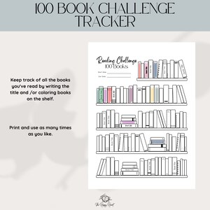 Reading Challenge Bookshelf, Bookshelf Goal Tracker, Printable Tracker ...