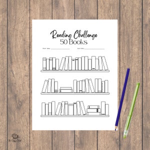 Reading Challenge Bookshelf, Bookshelf Goal Tracker, Printable Tracker ...