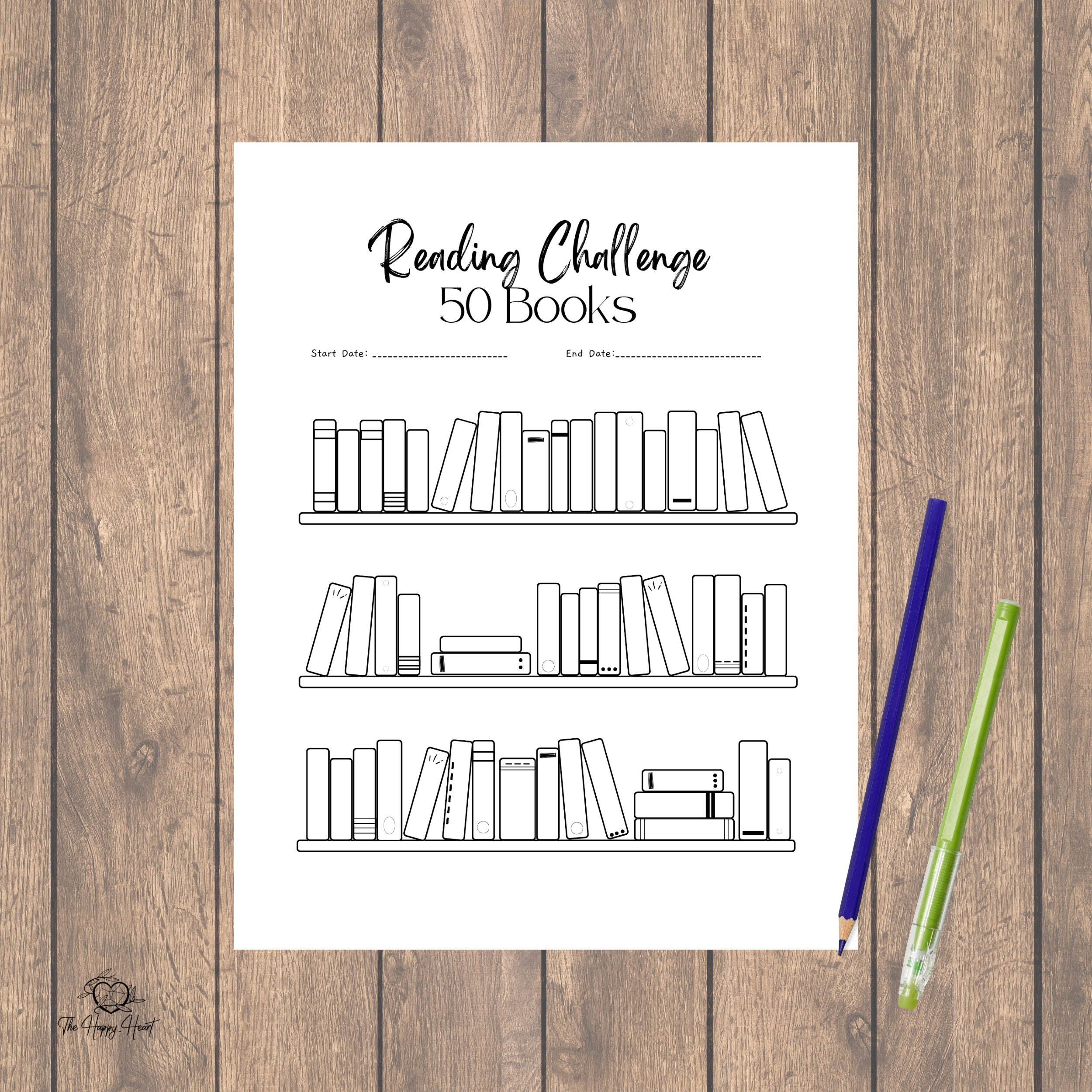 Reading Challenge Bookshelf, Bookshelf Goal Tracker, Printable Tracker ...
