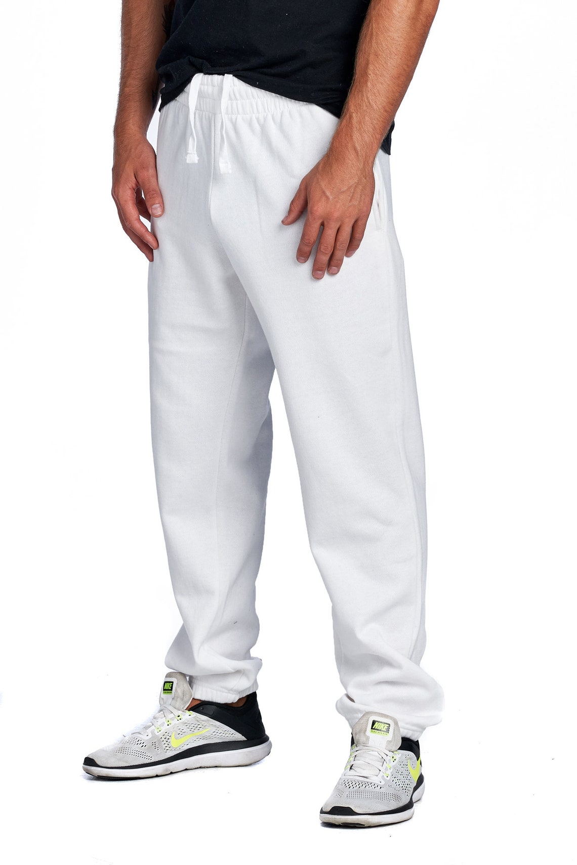 Progo Men's Closed Bottom Sweatpants Basic Fleece Pant - Etsy