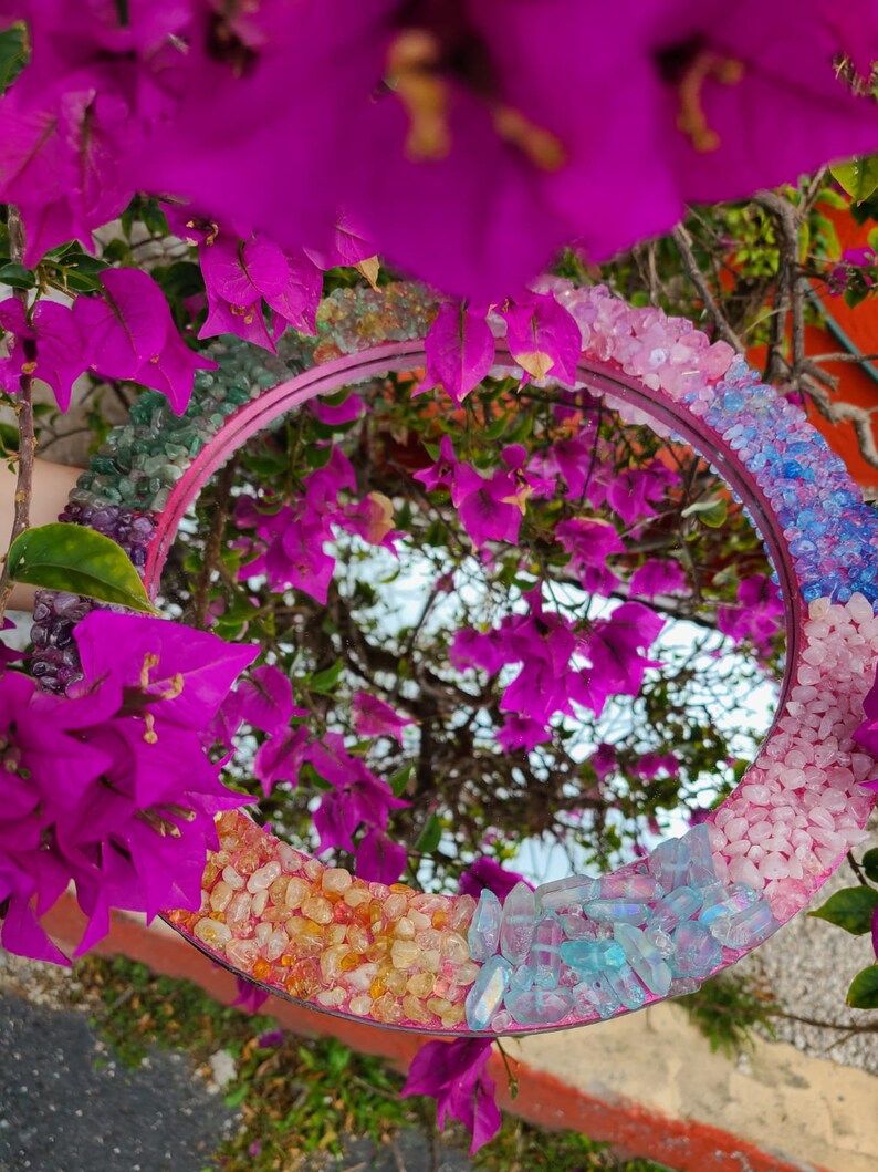 Rainbow Crystal Mirror - Etsy