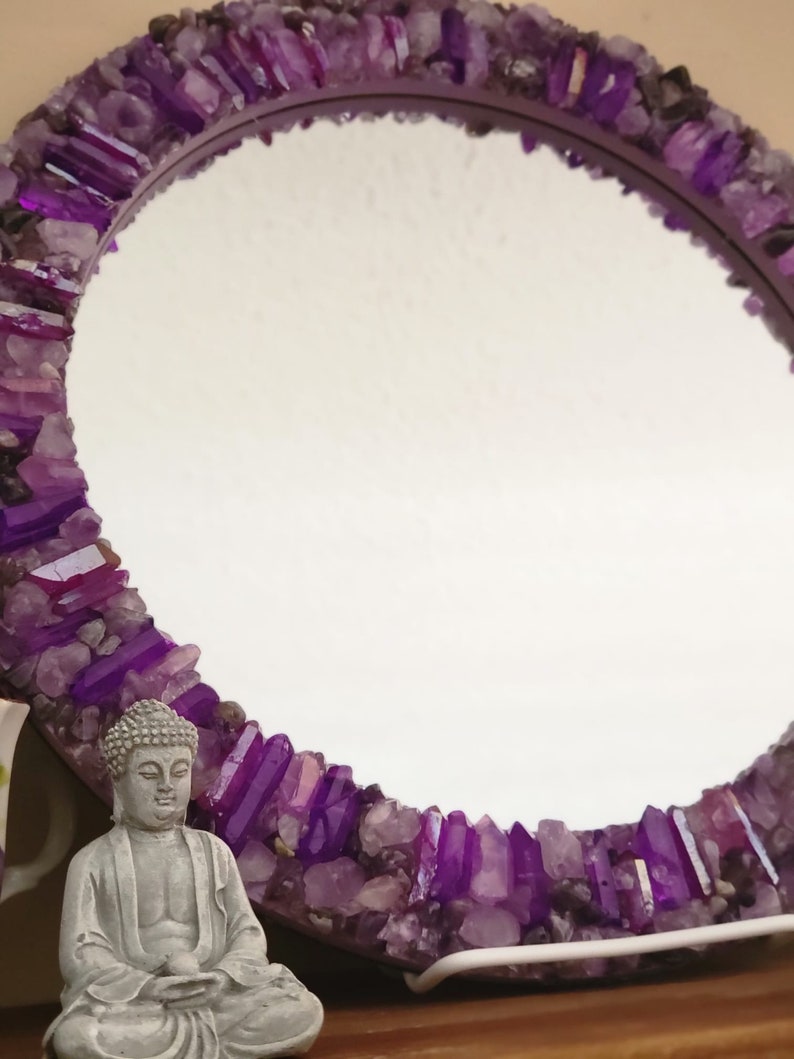 Crystals Amethyst Mirror - Etsy
