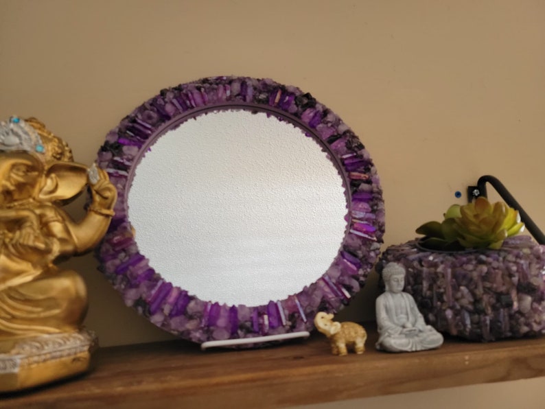 Crystals Amethyst Mirror - Etsy