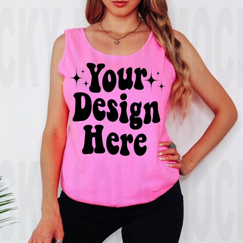 Neon Pink Tank Top - Etsy