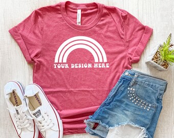 Bella Canvas Heather Raspberry - Etsy