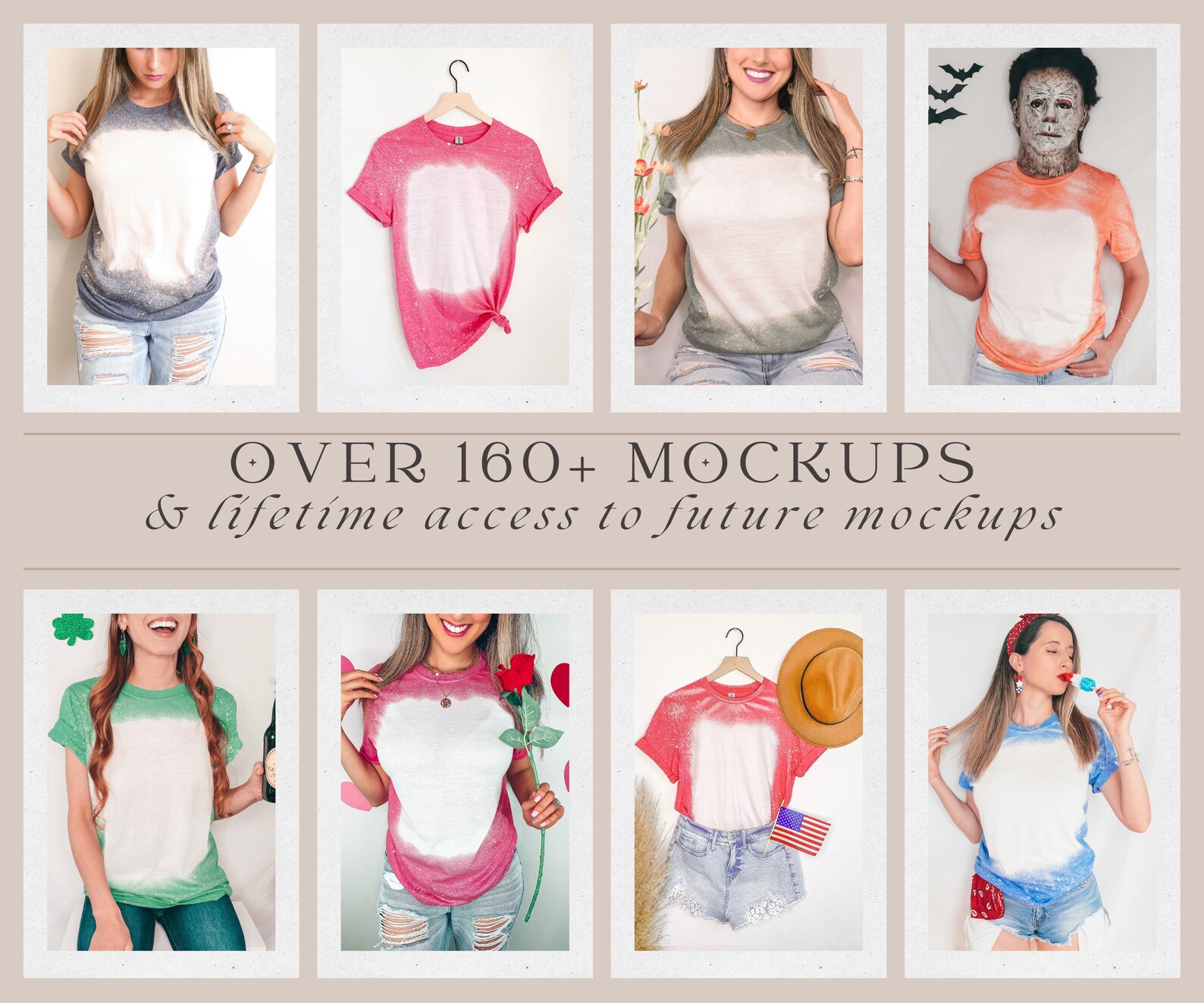 Gildan 64000 Mockup Bleach Shirt Bundle Gildan Softstyle Etsy