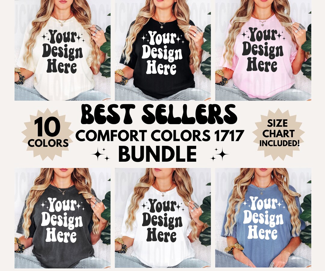 Comfort Colors 1717 Mockup Bundle, Model Mockup, 1717 Mockup Bundle ...