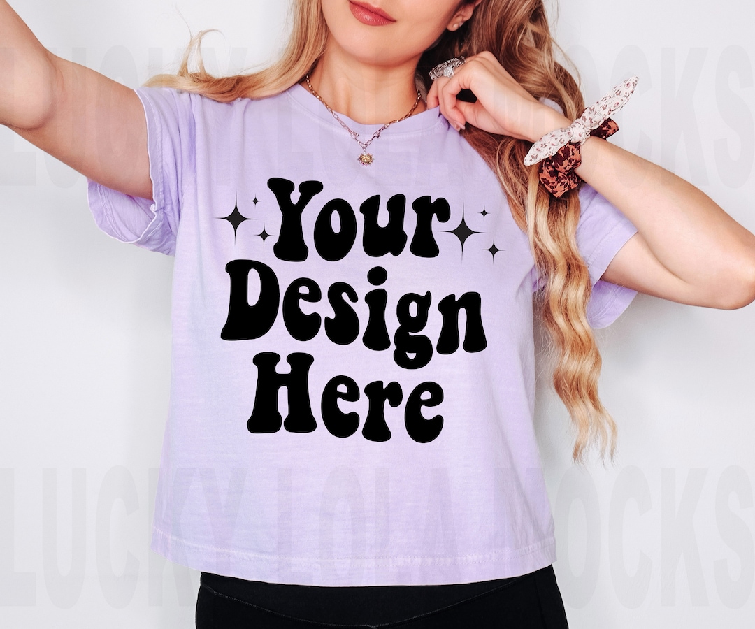 Comfort Colors 3023cl Mockup, Comfort Colors Crop Top Mockup, Model ...