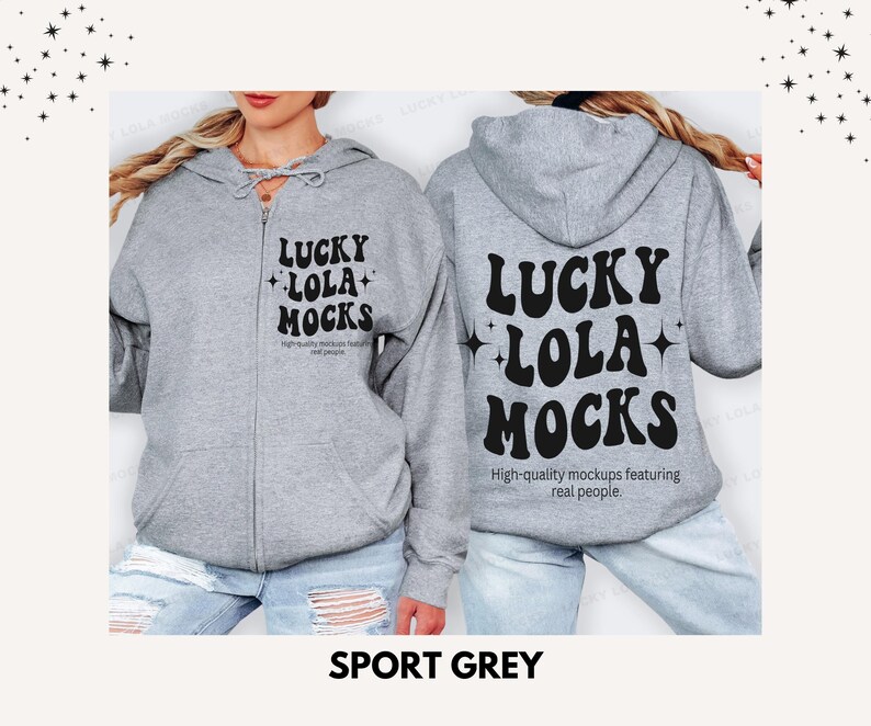 Gildan 18600 Mockup Bundle, Gildan 18600 Front and Back Mockup, Gildan ...