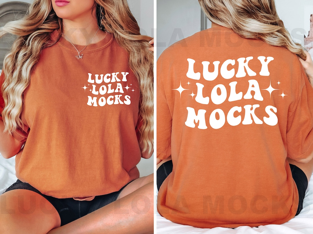 Front and Back Comfort Colors Yam Mockup, Backside Mockup, Front Back ...