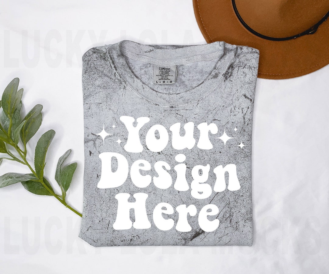 Comfort Colors 1745 Smoke Mockup, Comfort Colors Smoke, Color Blast ...