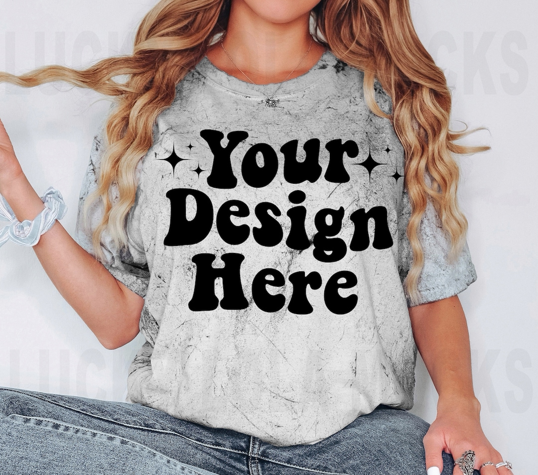 Comfort Colors 1745 Smoke Mockup, Comfort Colors Smoke, Color Blast ...
