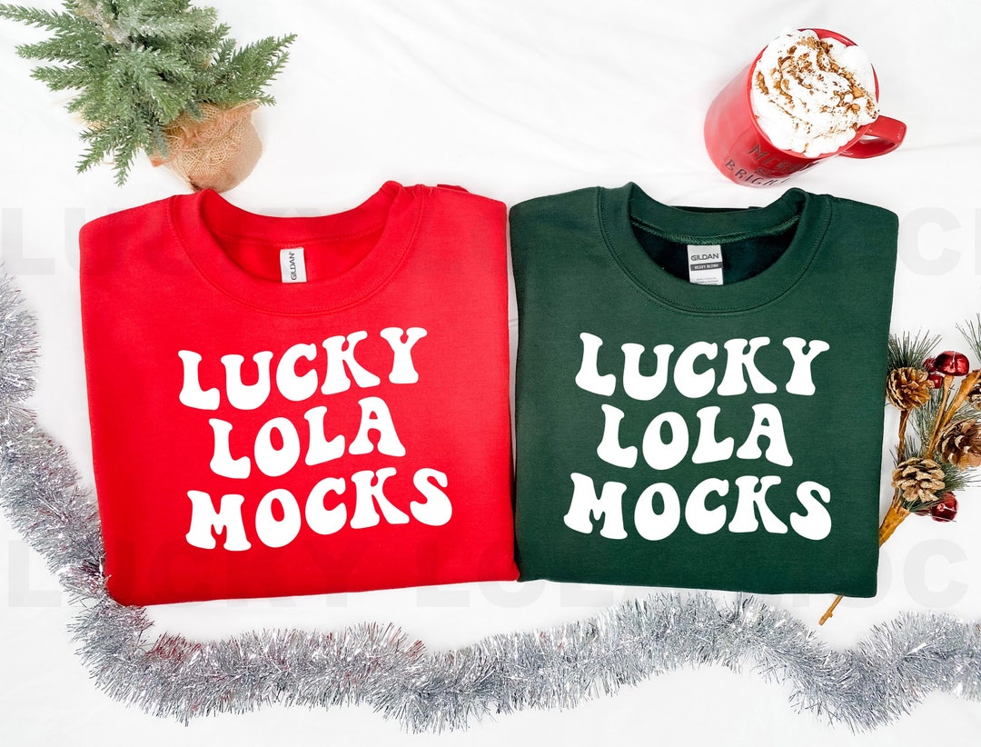 Gildan 18000 Red Sweatshirt Mockup, Gildan 18000 Forest Green Mockup ...