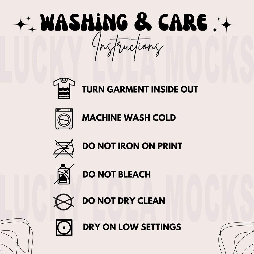 Washing Instructions Chart, Care Instructions, Washing Instructions ...