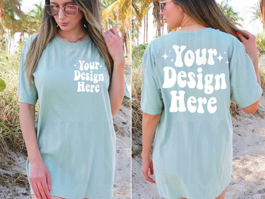 Front and Back Comfort Colors Bay Mockup, Backside Mockup, Front Back ...