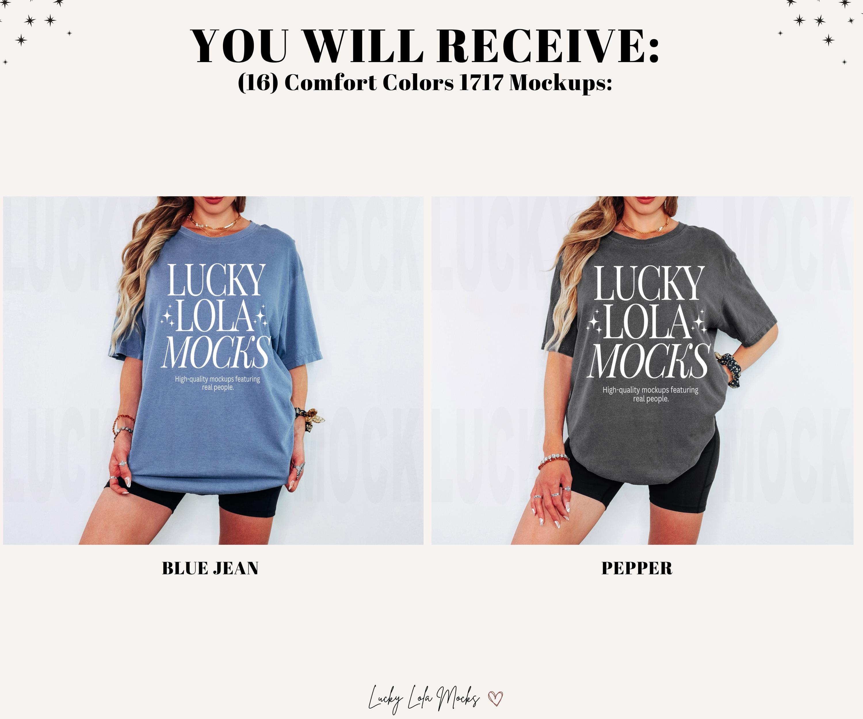 Comfort Colors 1717 Bundle Mock Up, Comfort Colors Bundle Mockup, 1717 ...