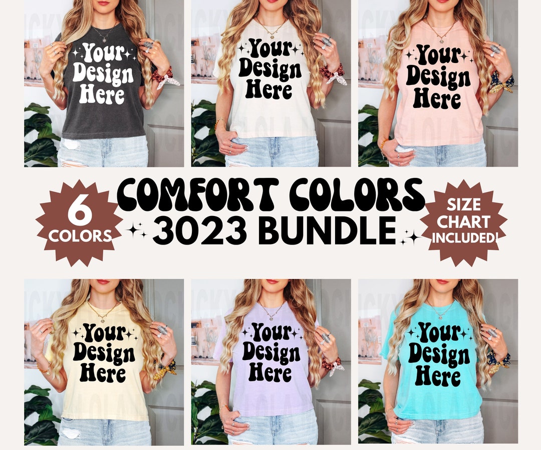 Comfort Colors 3023cl Mockup Bundle, Comfort Colors Crop Top Mockup ...