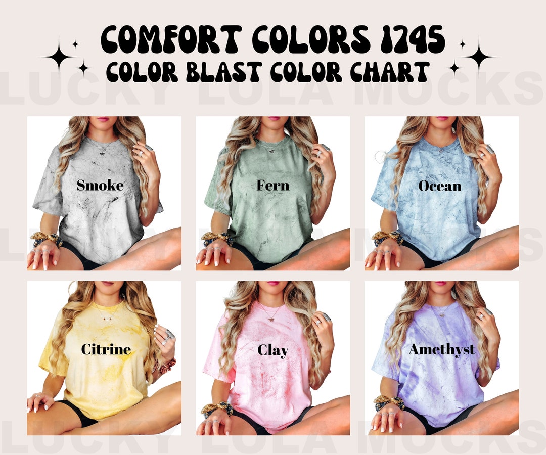 Comfort Colors 1745 Color Chart, Comfort Colors 1745 Color Blast Mockup, Model Mockup, Comfort ...