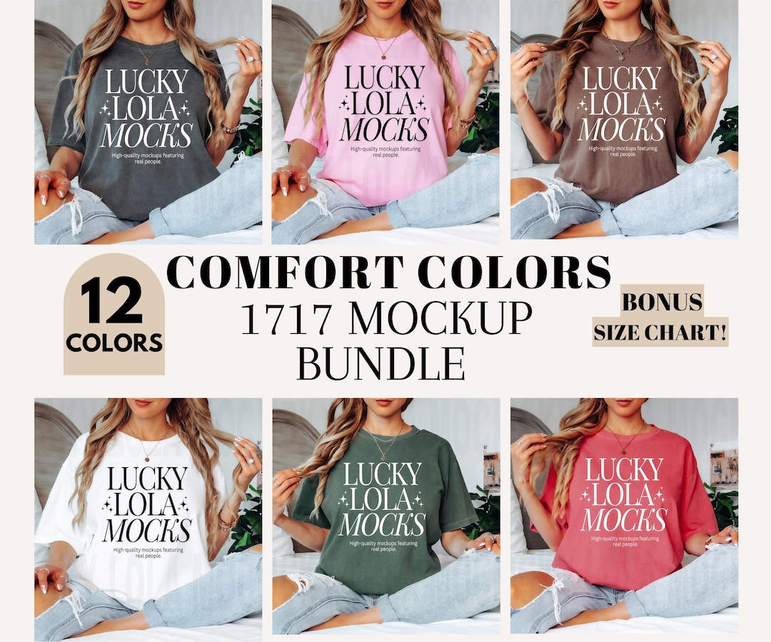 Comfort Colors 1717 Mockup Bundle, C1717 Mockup Bundle, Comfort Colors ...