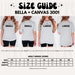 Bella Canvas 3001 Size Chart, Oversized Size Chart, Size Guide Mockup ...
