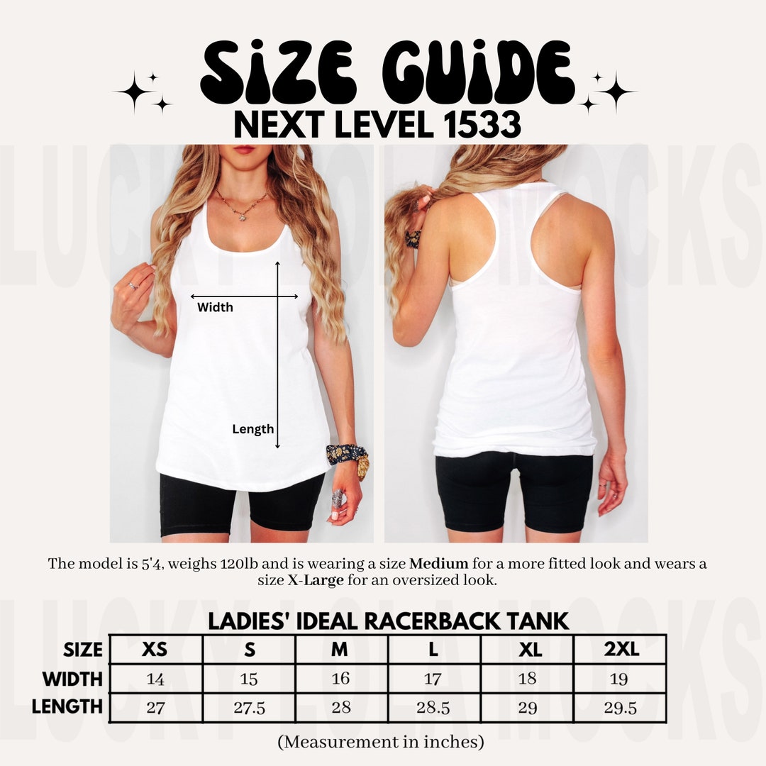 Next Level 1533 Size Chart, 1533 Next Level Mockup, 1533 Size Chart ...