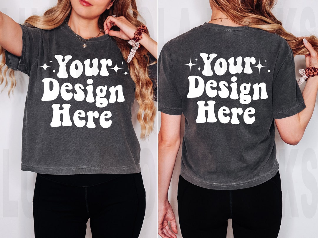 Comfort Colors 3023cl Mockup, Comfort Colors Crop Top Mockup, Model ...