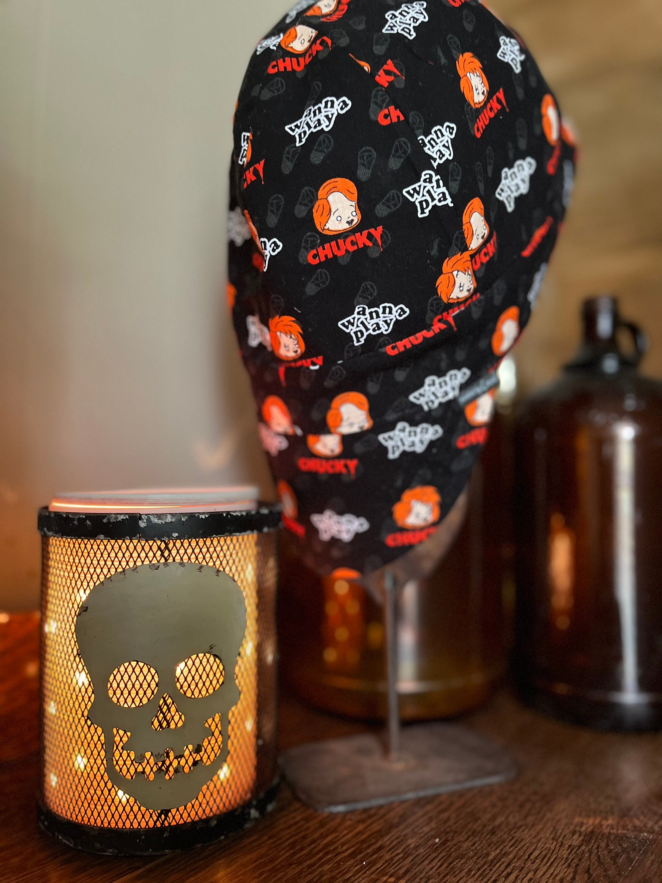 Horror Welding Cap Hardhat Liner Beanie Skull Cap Handmade Reversible ...