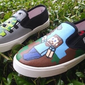 Minecraft Custom Painted Shoes - Etsy