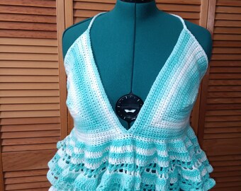 The Crochet Ruffle Top PATTERN - Etsy