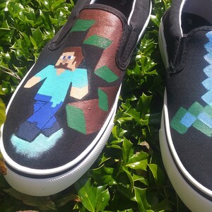 Minecraft Custom Painted Shoes - Etsy