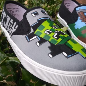 Minecraft Custom Painted Shoes - Etsy