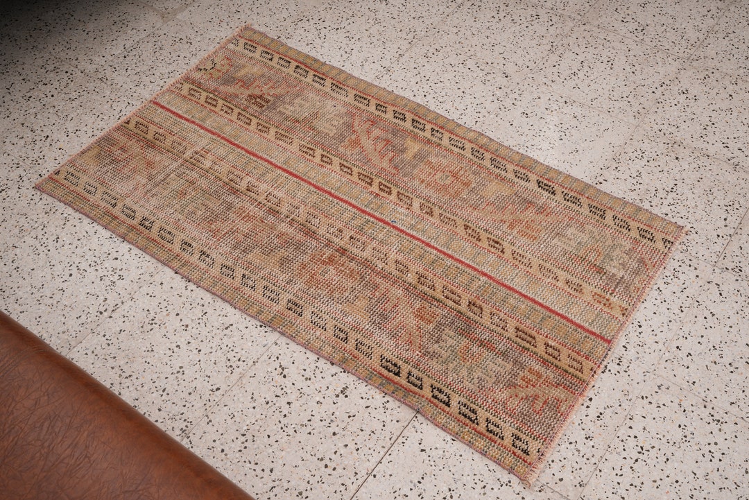 2x4 Rug, Small Oushak Rug, Turkish Mini Rug 2x4, Vintage Rug, Oushak ...
