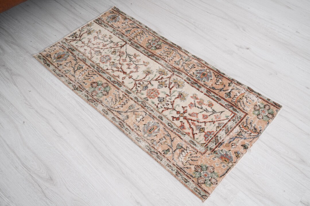 2x4 Rug, Small Size Rug, Vintage Door Mat Rug,small Oushak Rug, Turkish ...