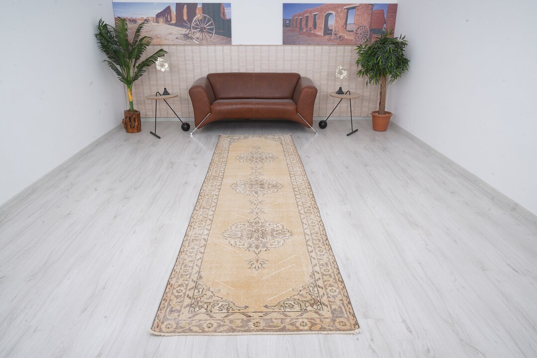 3x11 Rug, Vintage Rug Runner, Turkish Runner 3x11, Oushak Runner ...